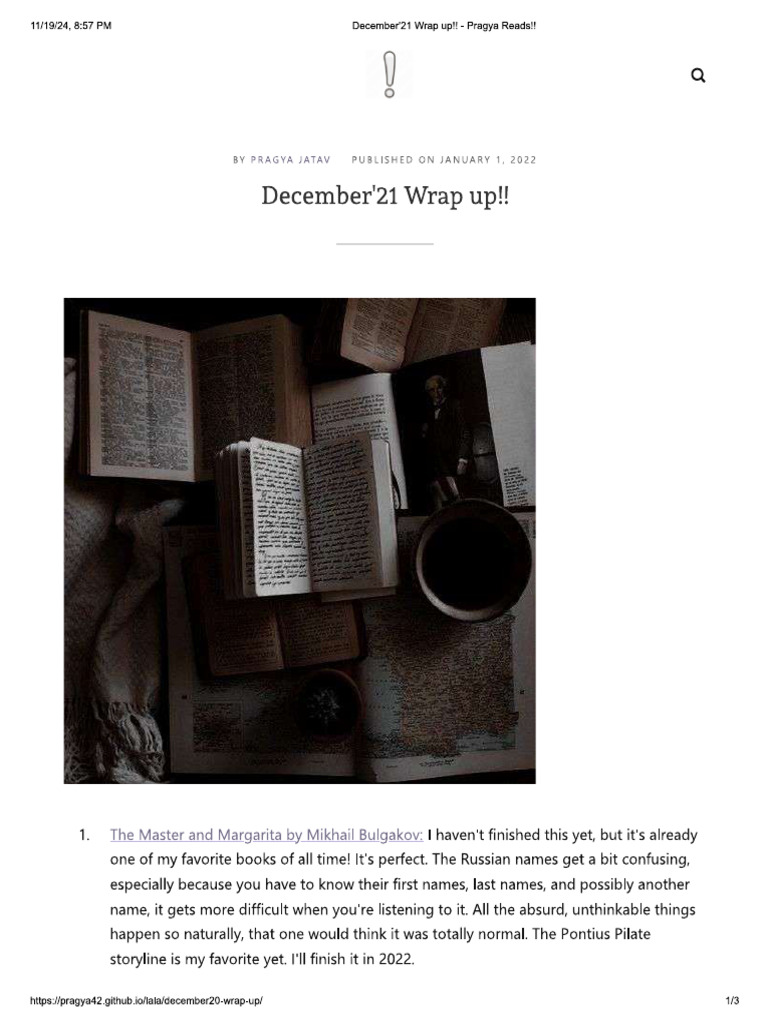 Blog Post TBR Wrap Up | PDF