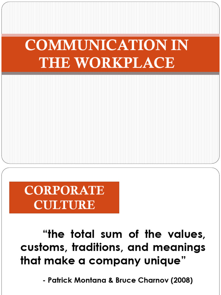 Effective Workplace Communication Guide | PDF | Career & Growth ...