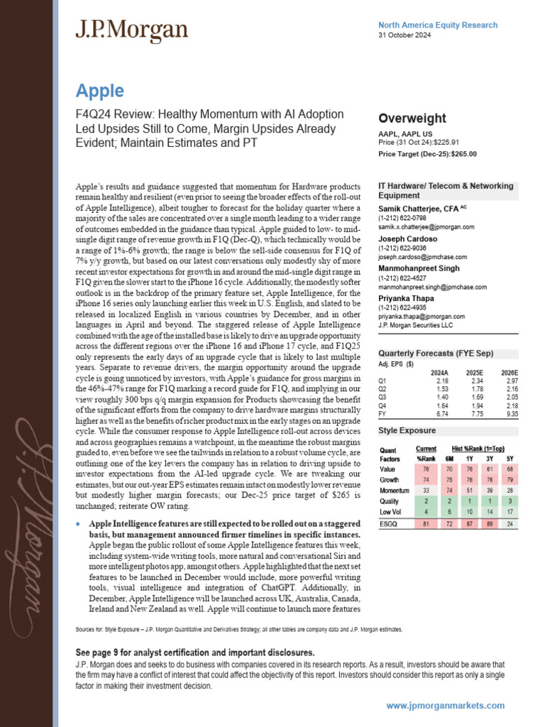 Apple | PDF | Financial Analyst | Investing