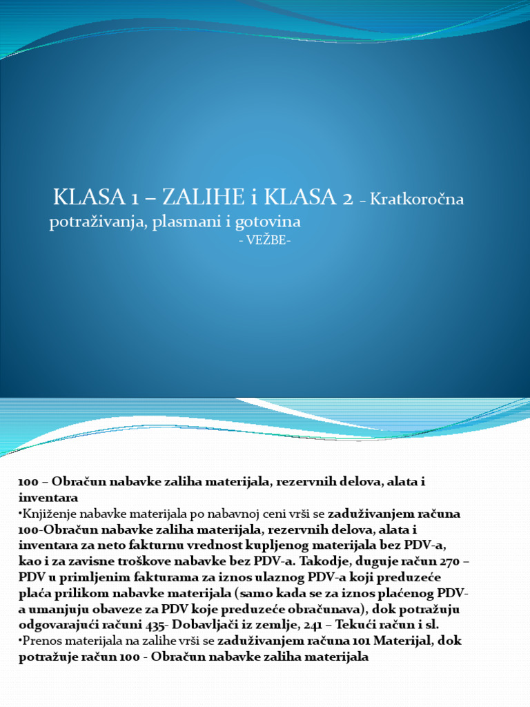 Klasa1 Vezbe | PDF