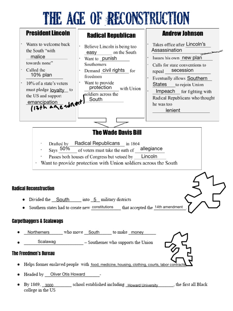 Age of Reconstruction Guided Notesd | PDF | Reconstruction Era ...