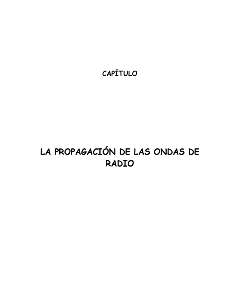 Propagación de Ondas de Radio: Guía Completa | PDF | Alta frecuencia | Olas