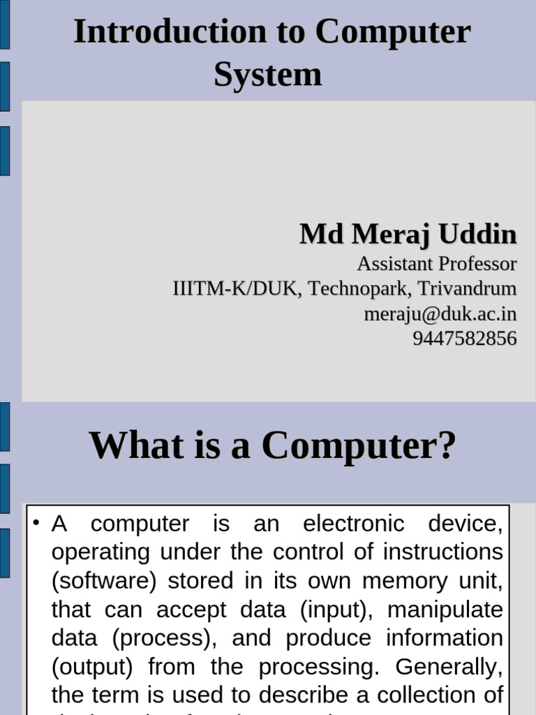 Introduction Computer System | PDF | Computer Data Storage | Bit Introduction Computer System | PDF | Computer Data Storage | Bit