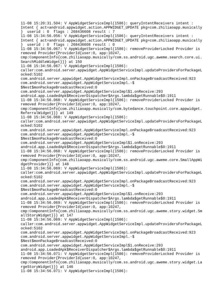Appwidget History Log1 | PDF | Embedded Linux Distributions | Mobile Linux