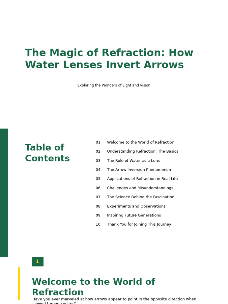 The Magicof Refraction How Water Lenses Invert Arrows 19168 B 31 F 5 e ...