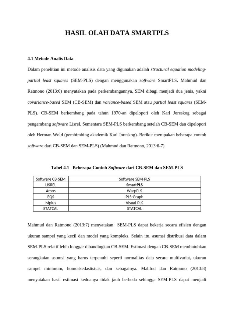 Bab 4. Hasil Olah Data SmartPLS | PDF