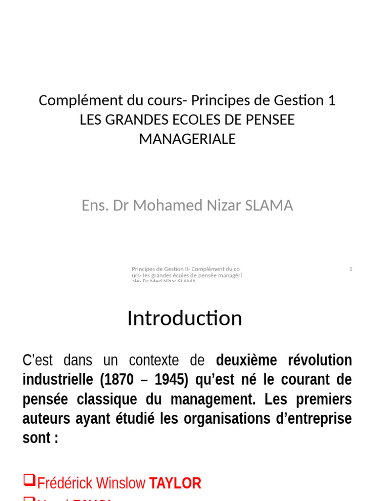 Complément Du Cours - Principes de Gestion 1 | PDF | Ford Motor Company | Économie