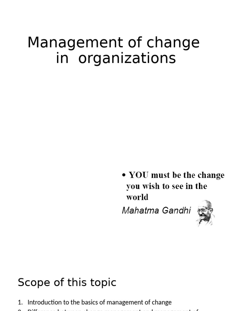 Management of Change Notes | PDF | Change Management | Organizational ...