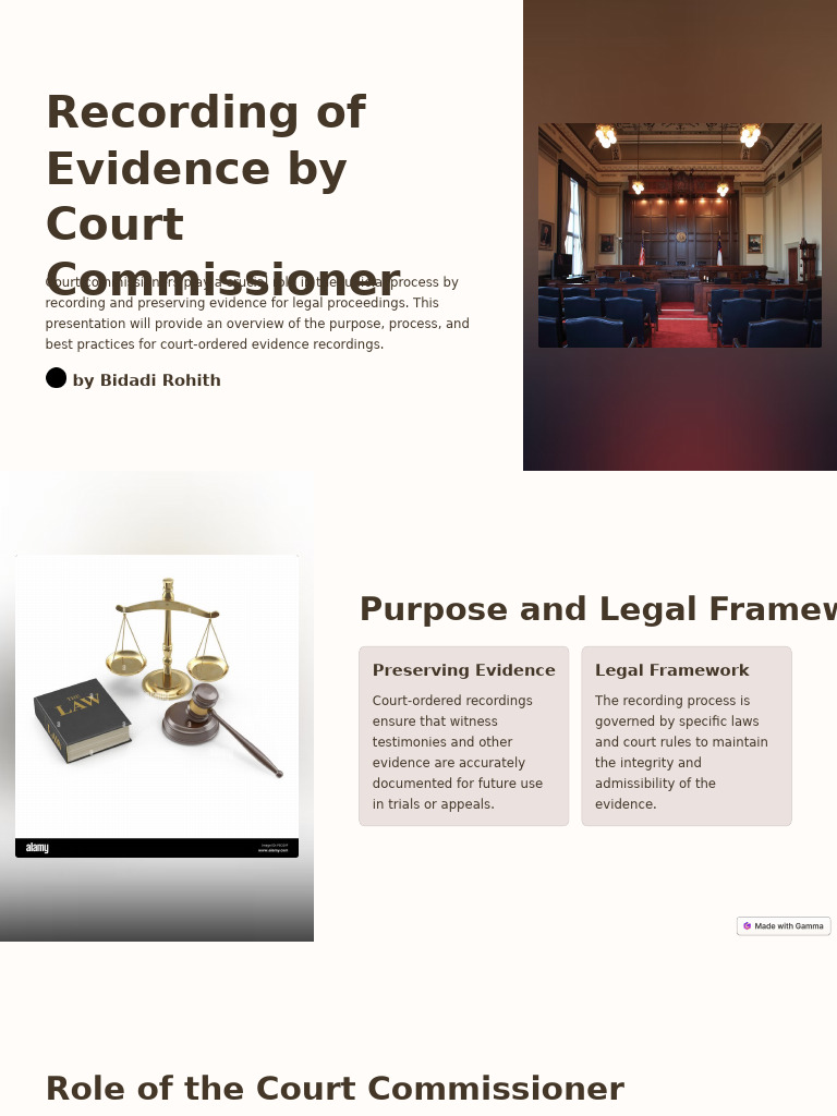 Recording of Evidence by Court Commissioner | PDF | Witness | Judiciaries
