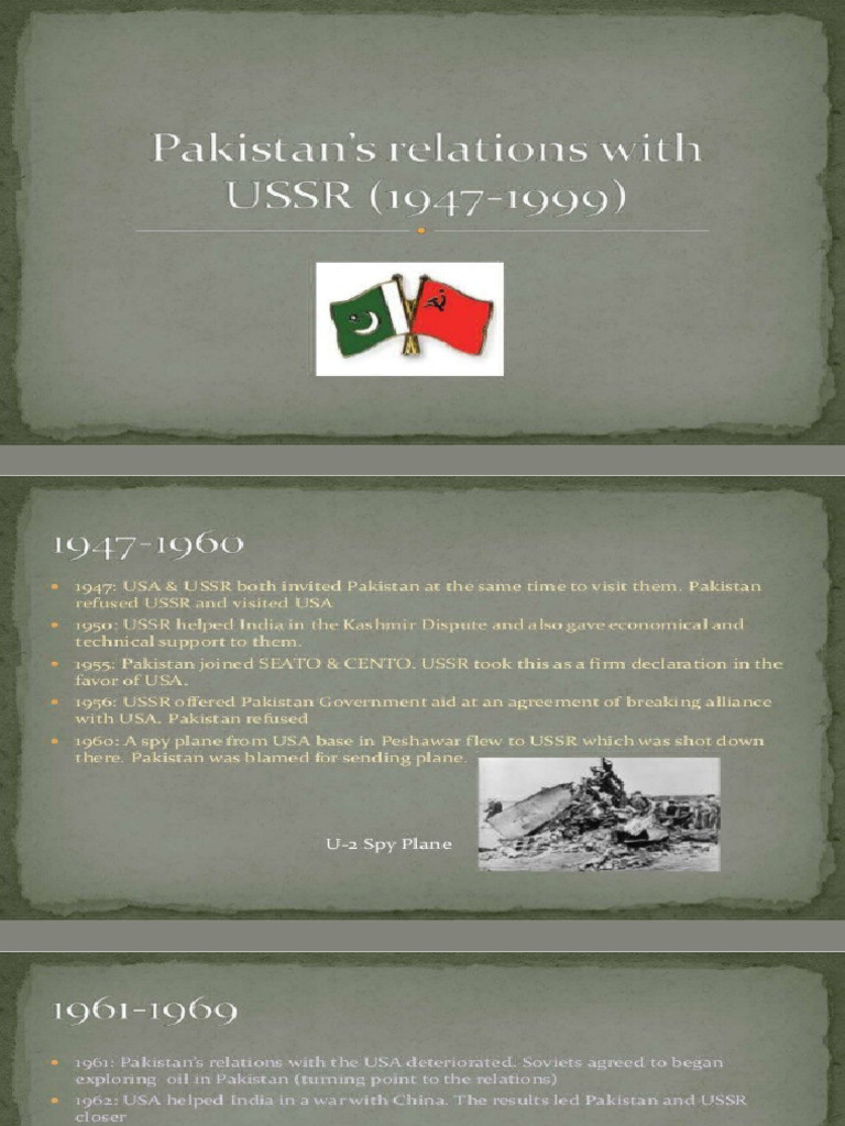 Pak Ussr - PPTX Timeline | PDF