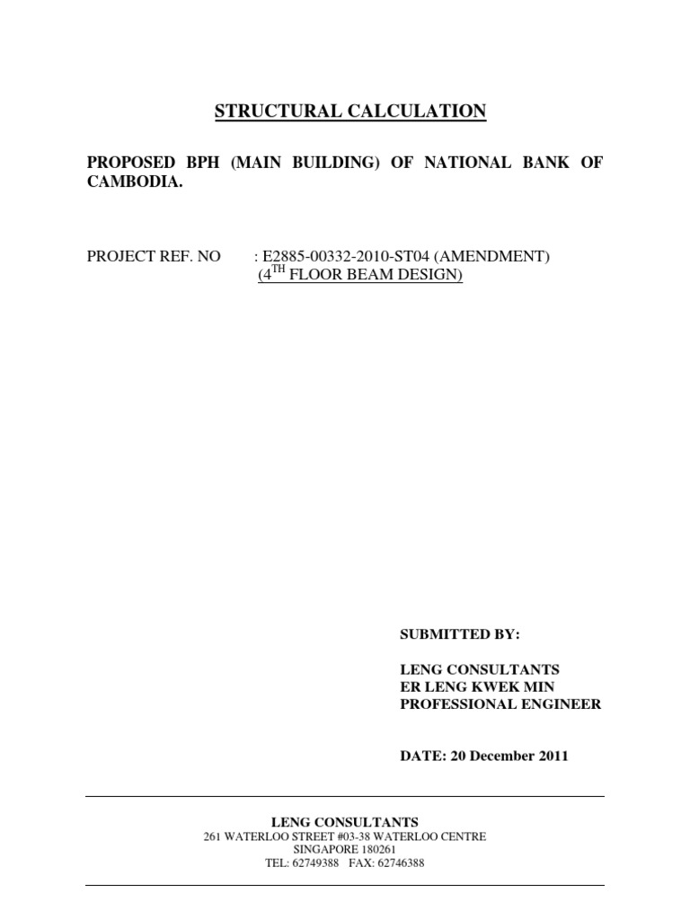 Beam Design for National Bank Project | PDF | Beam (Structure) | Bending