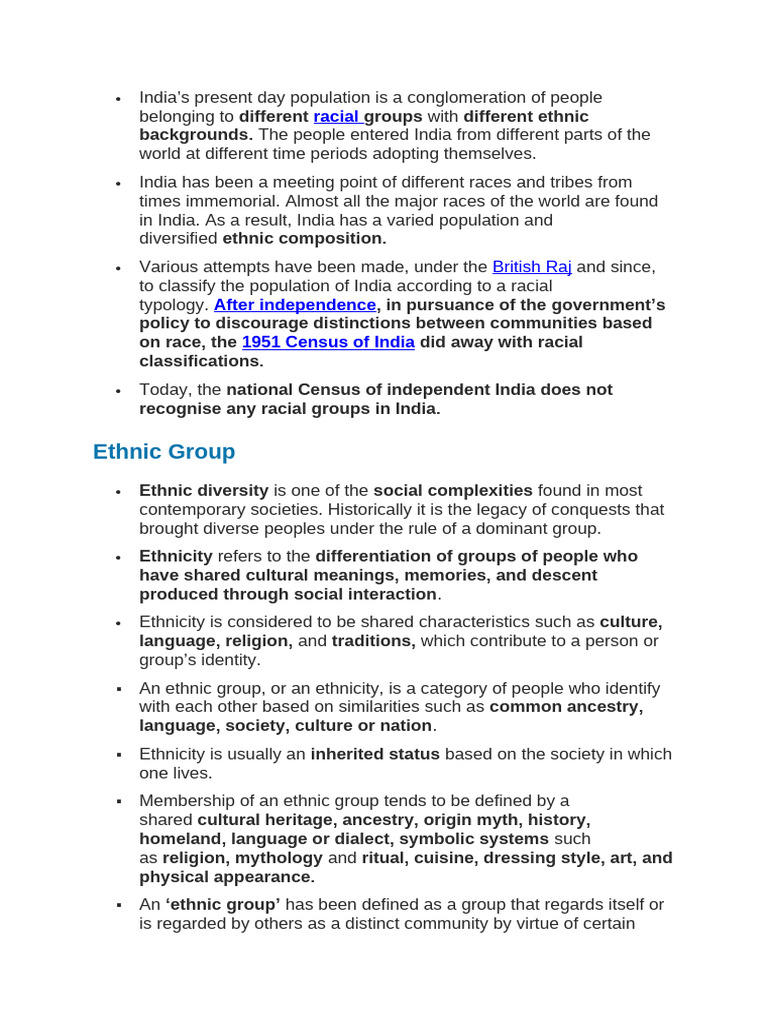 Major Racial Groups | PDF | Race (Human Categorization)