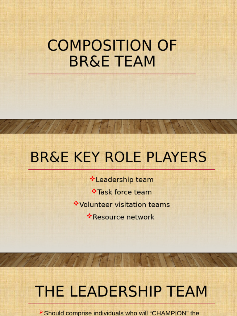 Composition of Bre Team | PDF | Career & Growth