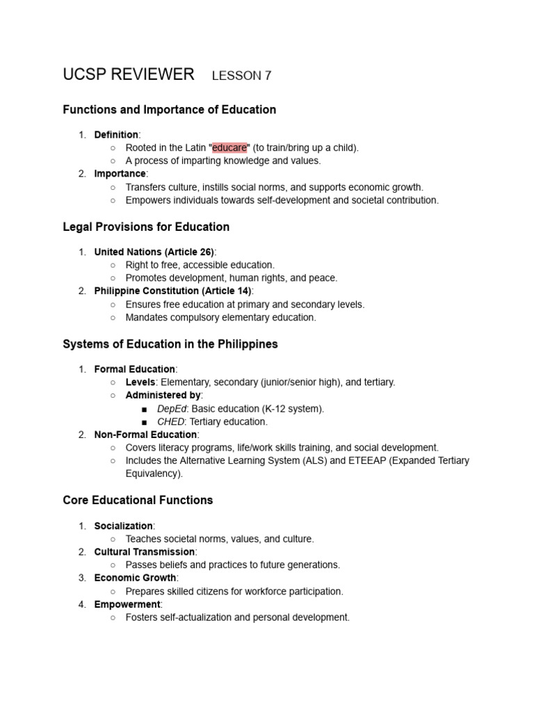 Ucsp Reviewer Lesson 7-8 | PDF | Social Stratification | Liberal Arts ...