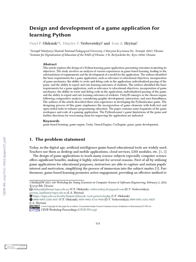 Paper 25 | PDF | Unity (Game Engine) | Computing