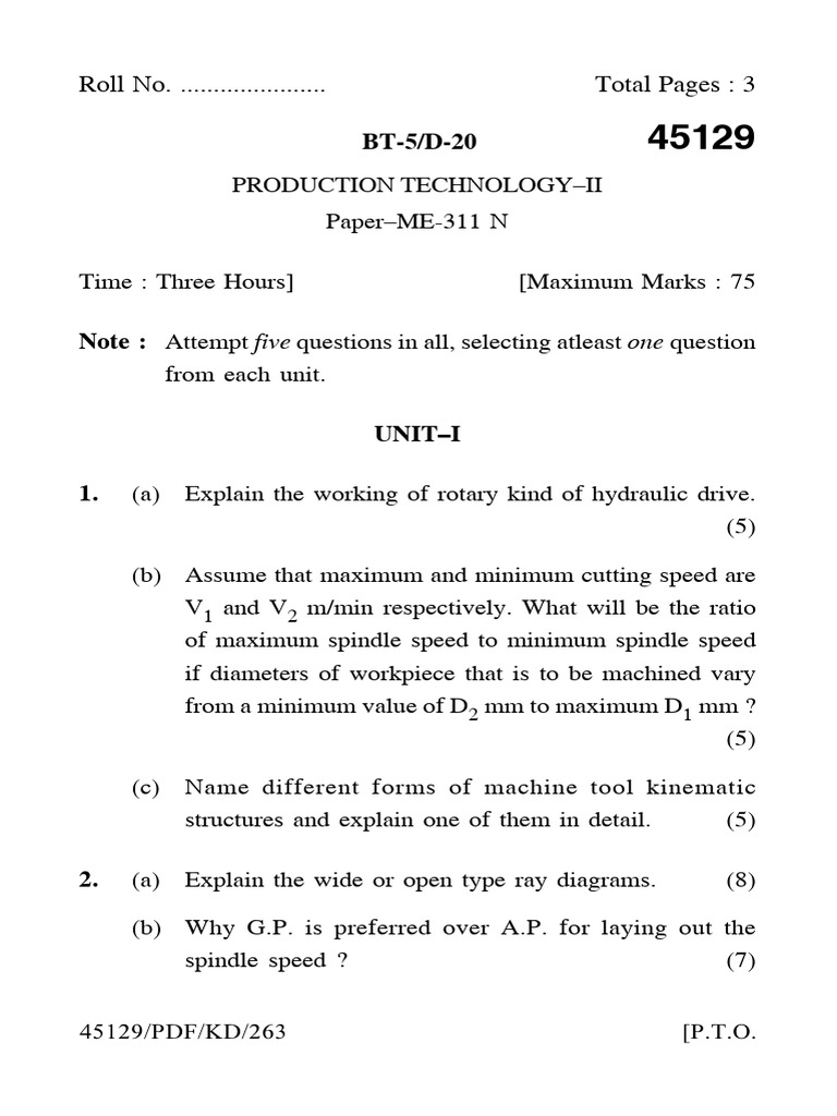 Production Technology-II | PDF | Machining | Crafts