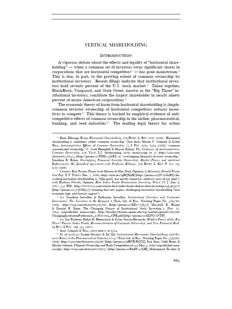 Vertical Shareholding Explained | PDF | Mergers And Acquisitions | Monopoly