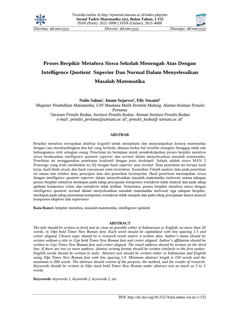 Article Template-JTM | PDF