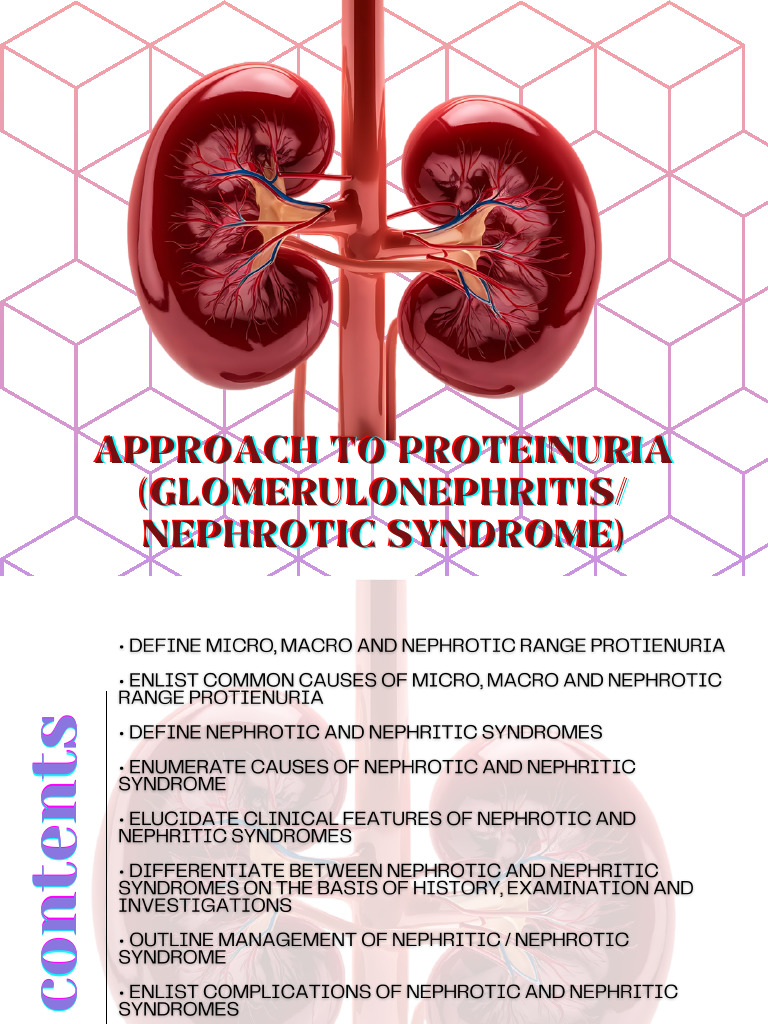 Proteinuria & Nephrotic Syndrome Guide | PDF | Kidney Disease | Fat