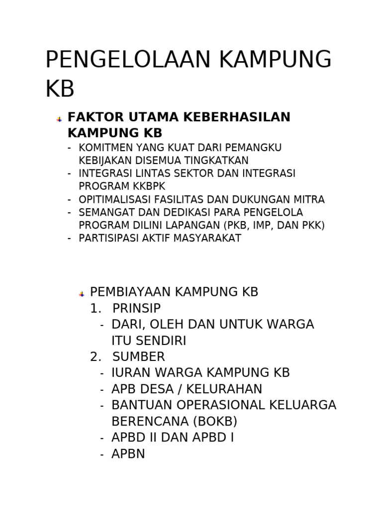 Leaflet 4 Pengelolaan Kampung KB | PDF