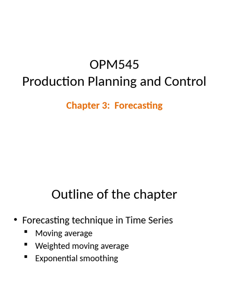 2 - Simplified Version For Forecasting Chapter | PDF | Moving Average | Forecasting