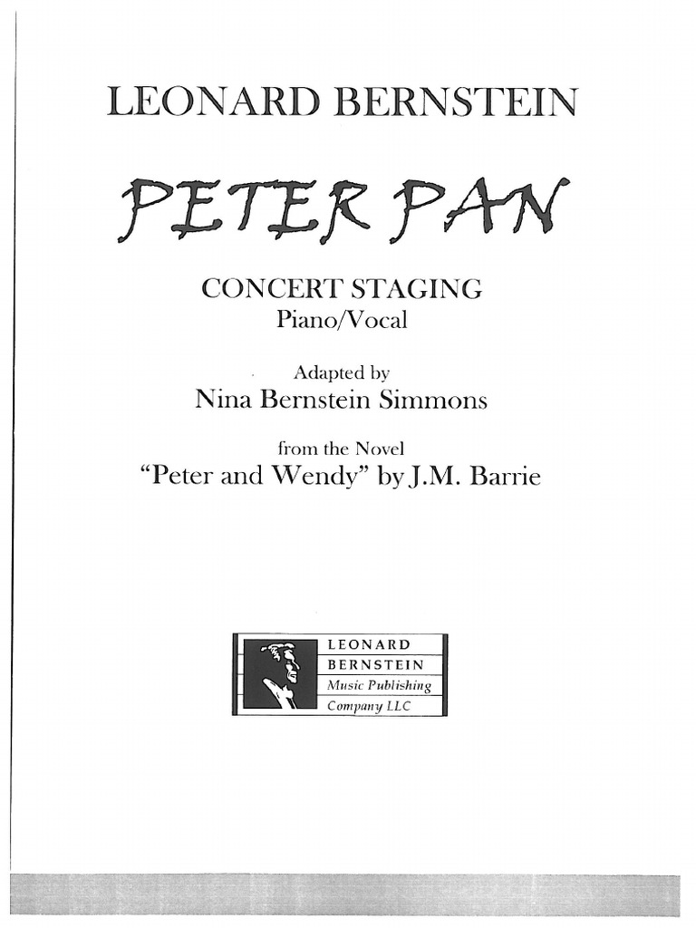Bernstein Peterpan Klavierauszug | PDF