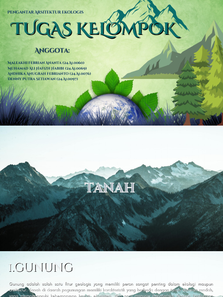 Tugas Kelompok Ekologis - Peran Unsur Alam Dalam Ekologi Dan Arsitektur | PDF | Teknologi & Rekayasa