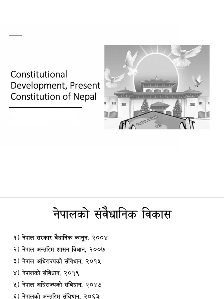 Constitutional Development and Present Constitution of Nepal | PDF