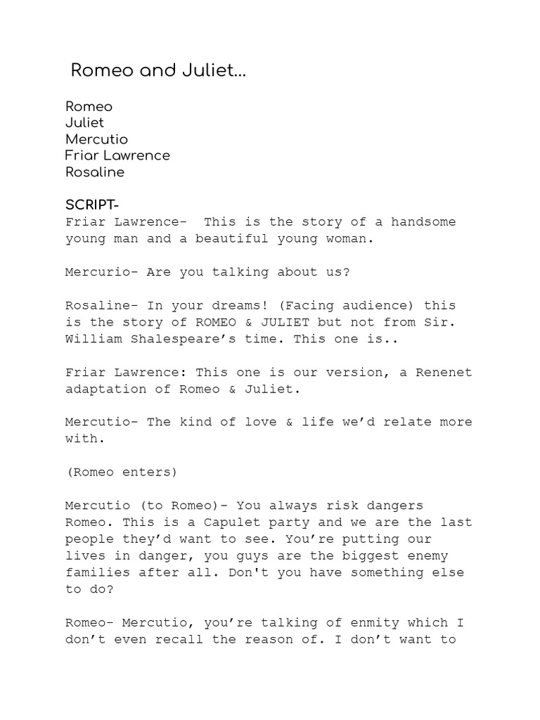 Romeo and Juliet | PDF | Characters In Romeo And Juliet | Romeo And Juliet