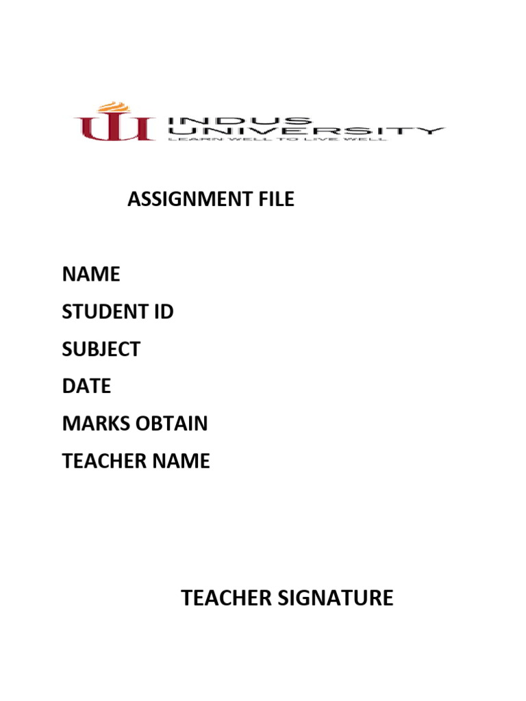 Assignment File | PDF