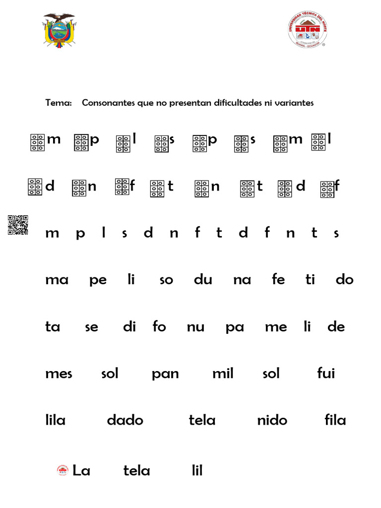 Consonantes Que No Prseneta Dificultad Ni Variante | PDF