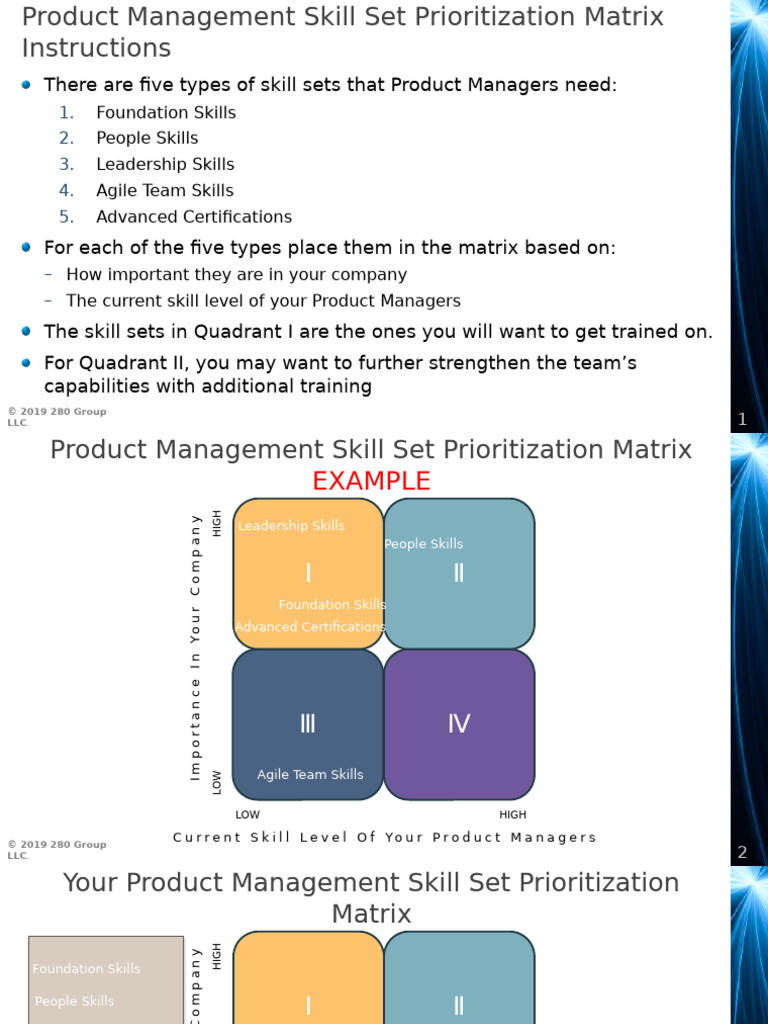 Product Management Skills Matrix | PDF | Business | Business Economics