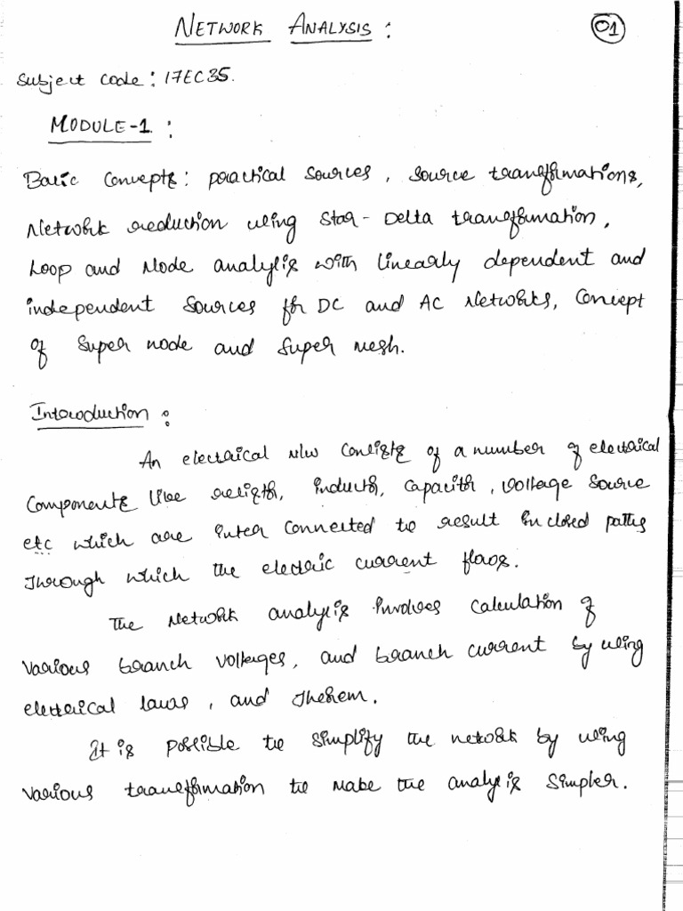 NA Module-1 - Notes | PDF