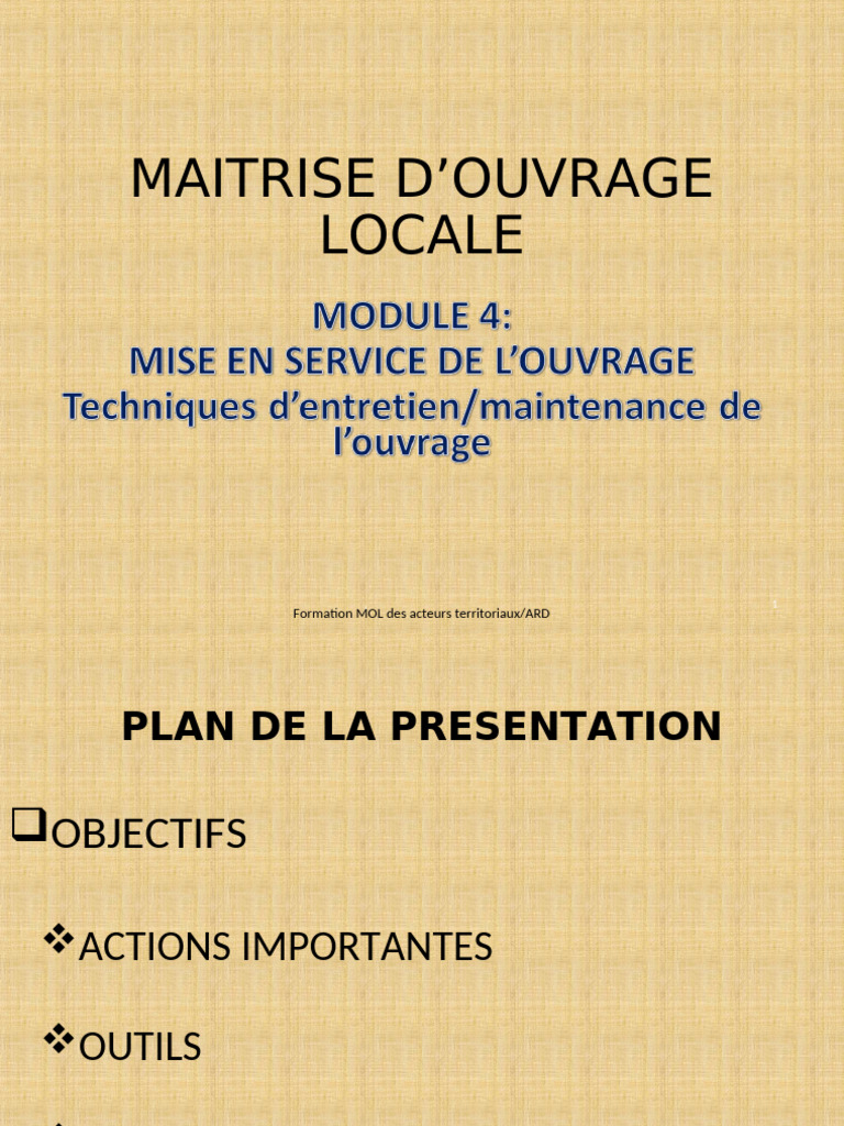 FORMATION A LA MOL - Module 4 - Revu | PDF | Services publics | Investir