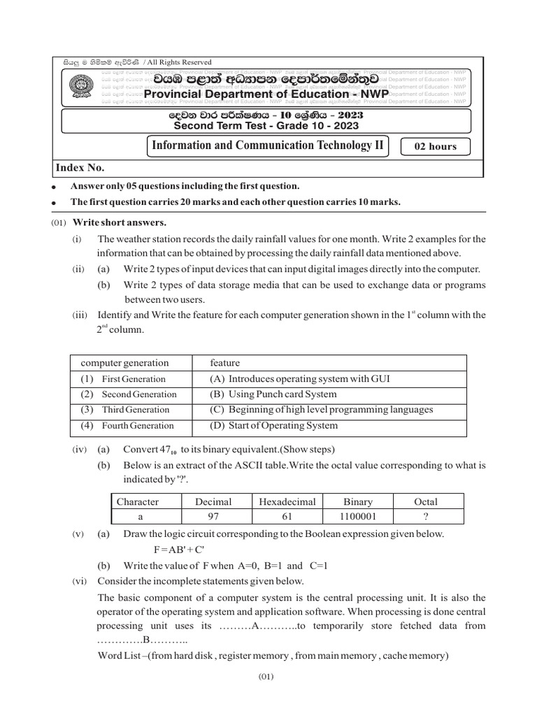 W - Grade 10 - Ict - Part II | PDF