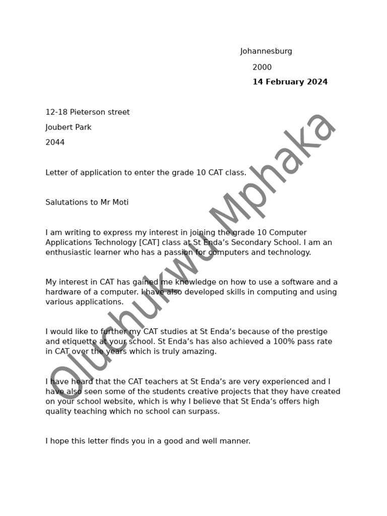 Formal Letter OM | PDF