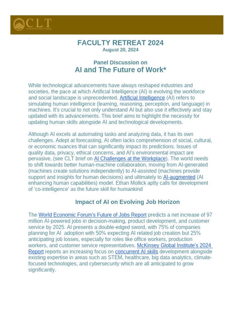 AI and The Future of Work | PDF | Artificial Intelligence ...