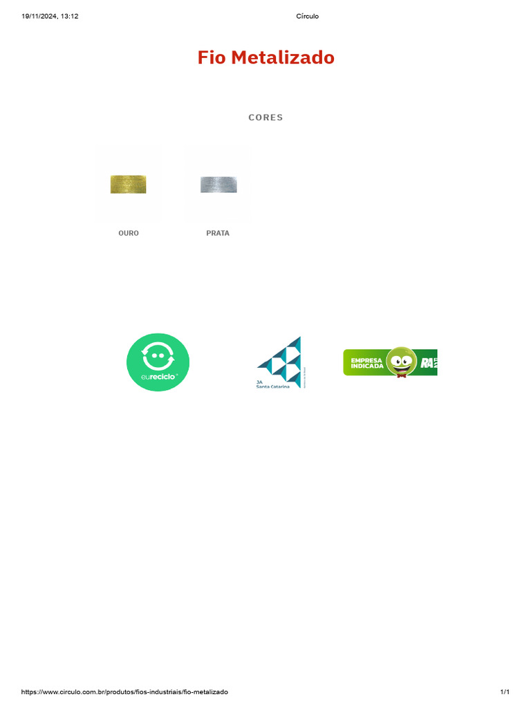 Círculo Fio Metalizado | PDF