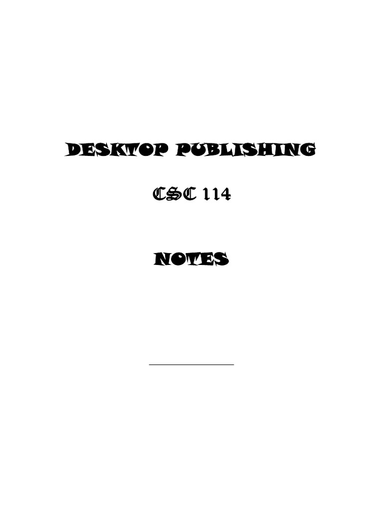 Lesson 1 Desktop Publishing | PDF | Page Layout | Publishing
