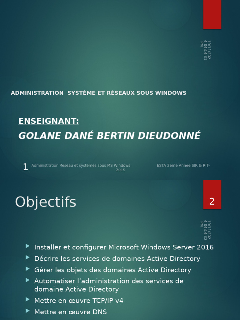 Cours Administration Réseau Et Système Sous Windows-Rappels | PDF | Adresse IP | Système de noms ...