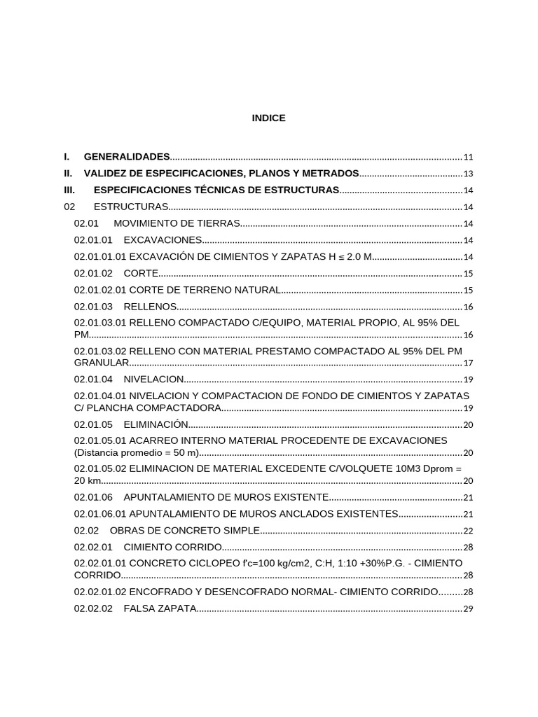 02.3 EETT ESTRUCTURAS FINAL | PDF | Fundación (Ingeniería)