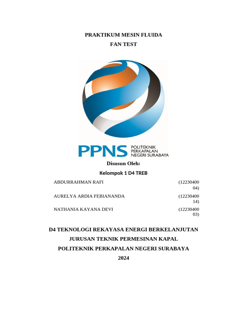 Laporan Resmi Fan Test TREB FIX | PDF | Sains & Matematika | Teknologi ...