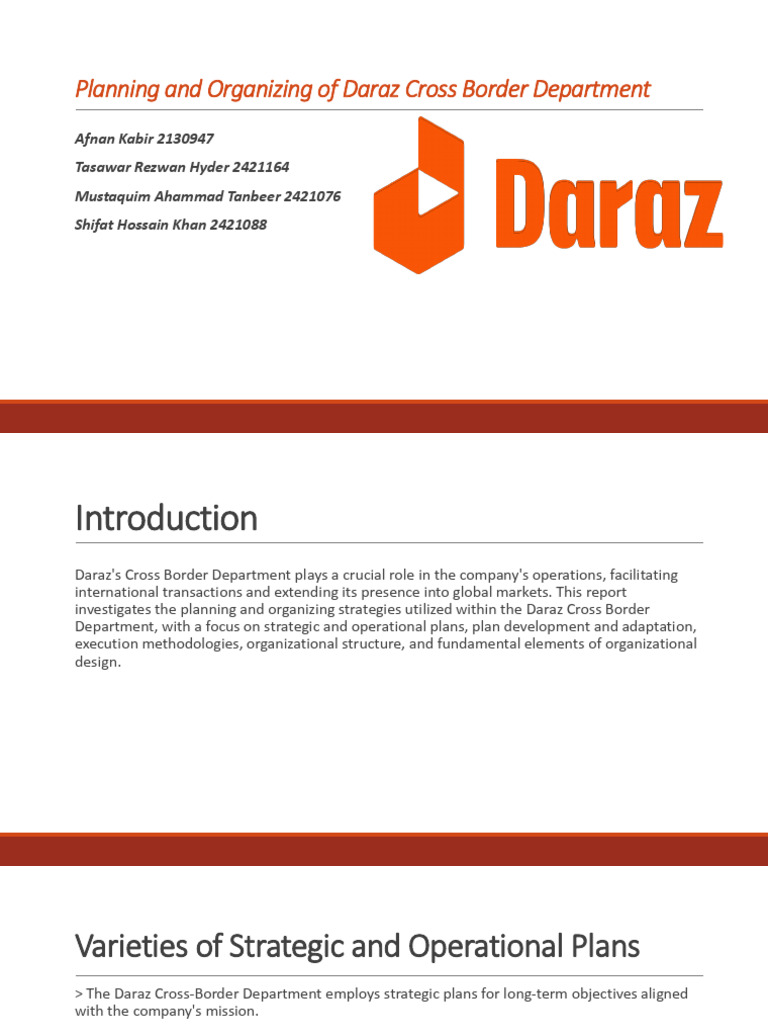 Daraz PPT | PDF | Market (Economics) | Organizational Structure