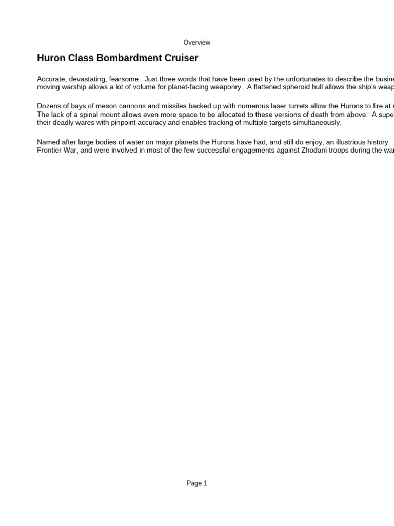 Huron Class Bombardment Cruiser Design | PDF | Cruiser | Military ...