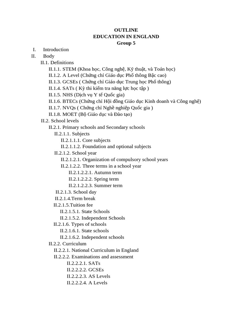 Outline 2 | PDF | Educational Stages | Qualifications