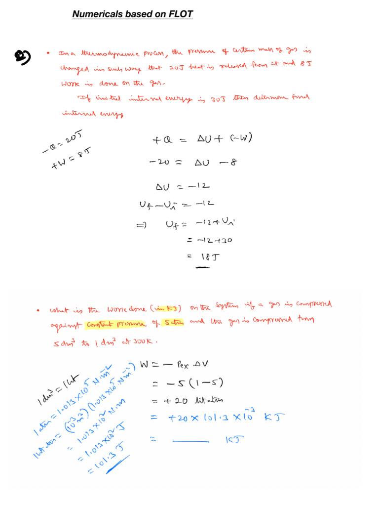 FLOT Numericals | PDF