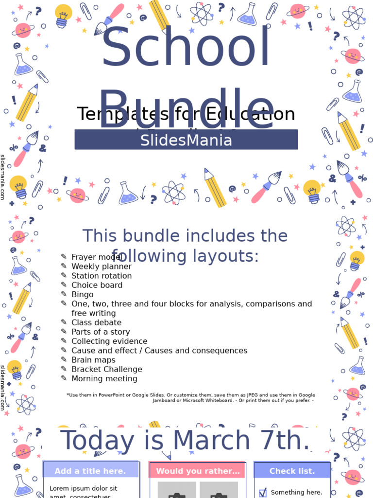 School Bundle 06 SlidesMania | PDF