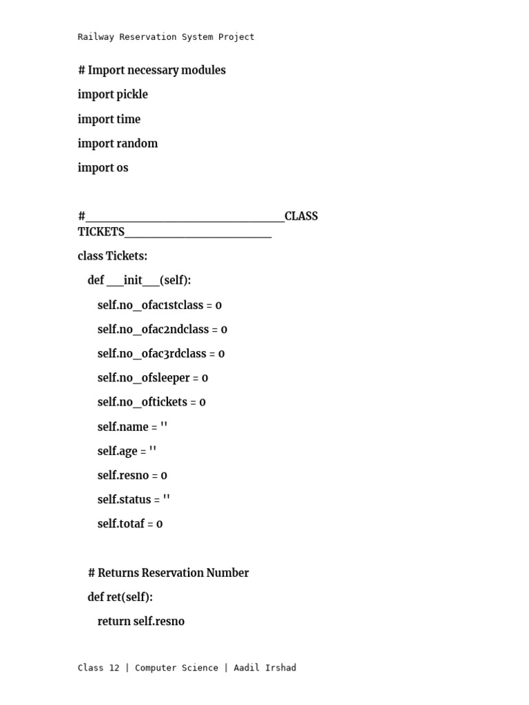 Complete Railway Reservation System | PDF | Computer Programming | Computer Engineering
