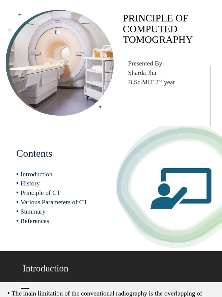 Principle of Computed Tomography | PDF | Ct Scan | Tomography