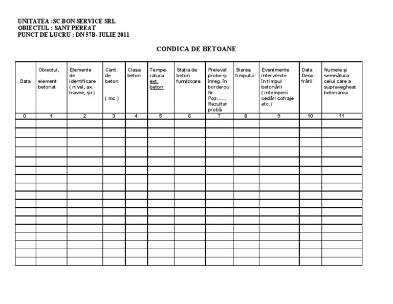 Condica Betoane | PDF